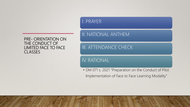 ORIENTATION ON THE CONDUCT OF LIMITED F2F.pptx