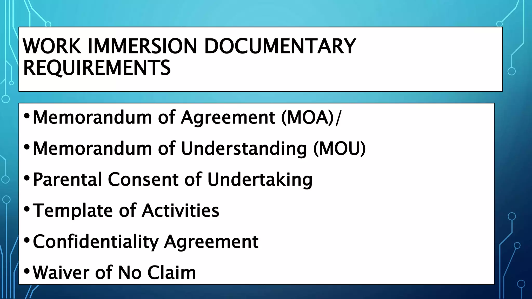 ORIENTATION ON WORK IMMERSION DOCUMENTS -2.pptx