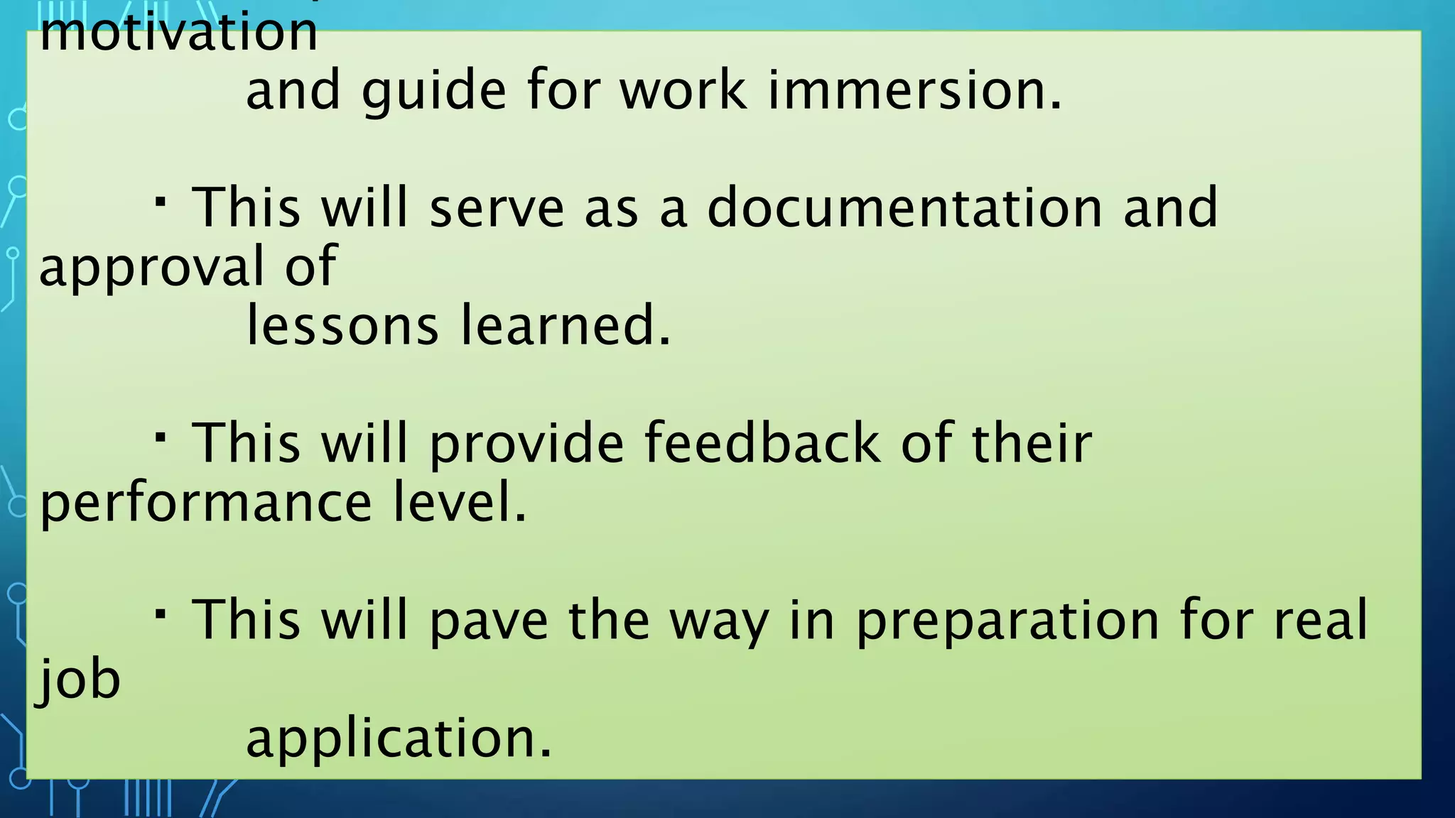ORIENTATION ON WORK IMMERSION DOCUMENTS -2.pptx