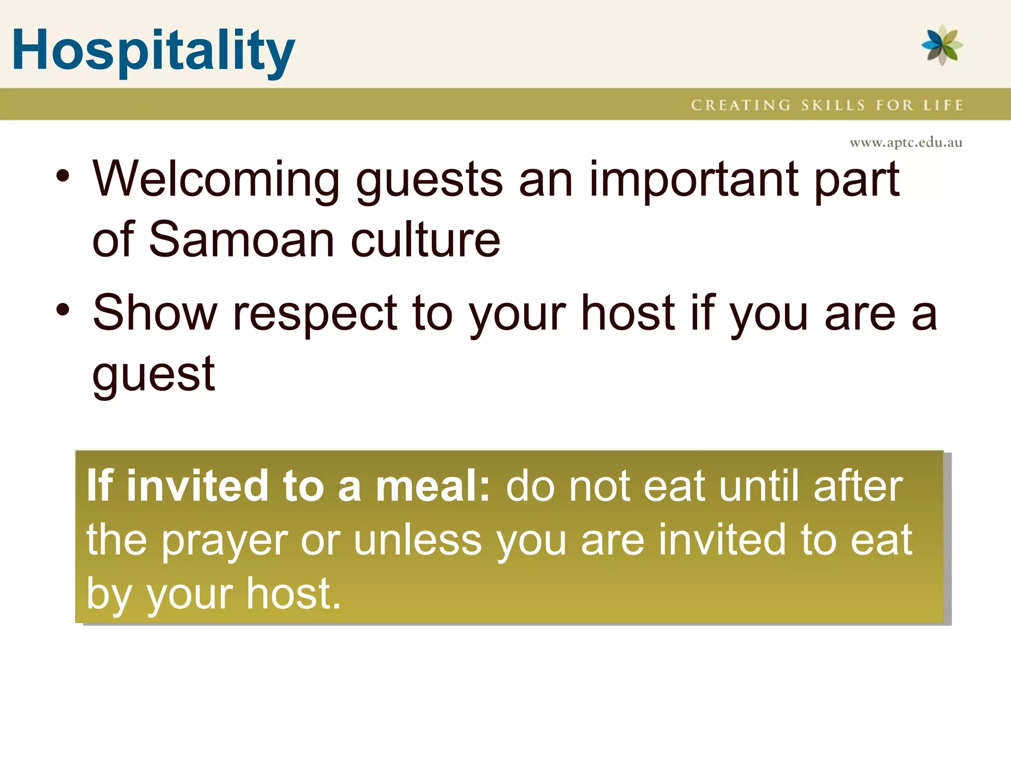 Orientation ppt samoan culture 21 01 2013 | PPT