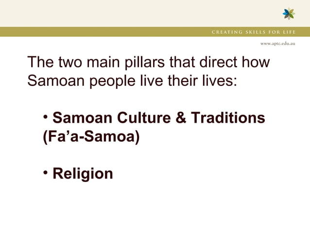 Orientation ppt samoan culture 21 01 2013 | PPT