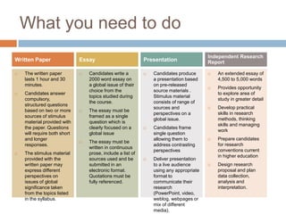 Introduction to Global Perspectives at Headstart | PPTX