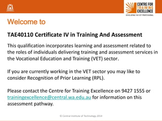 Orientation tae cte 2014v2 | PPT