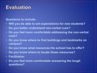 Orientation Leader Training: Overview | PPTX | Homework and Study ...