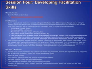 Orientation Leader Training: Overview | PPTX