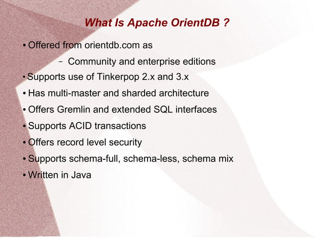 Orientdb Ppt
