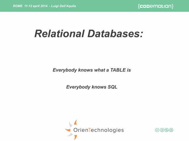 OrientDB: a Document-Graph Database ready for the Cloud - Dell'Aquila | PPT