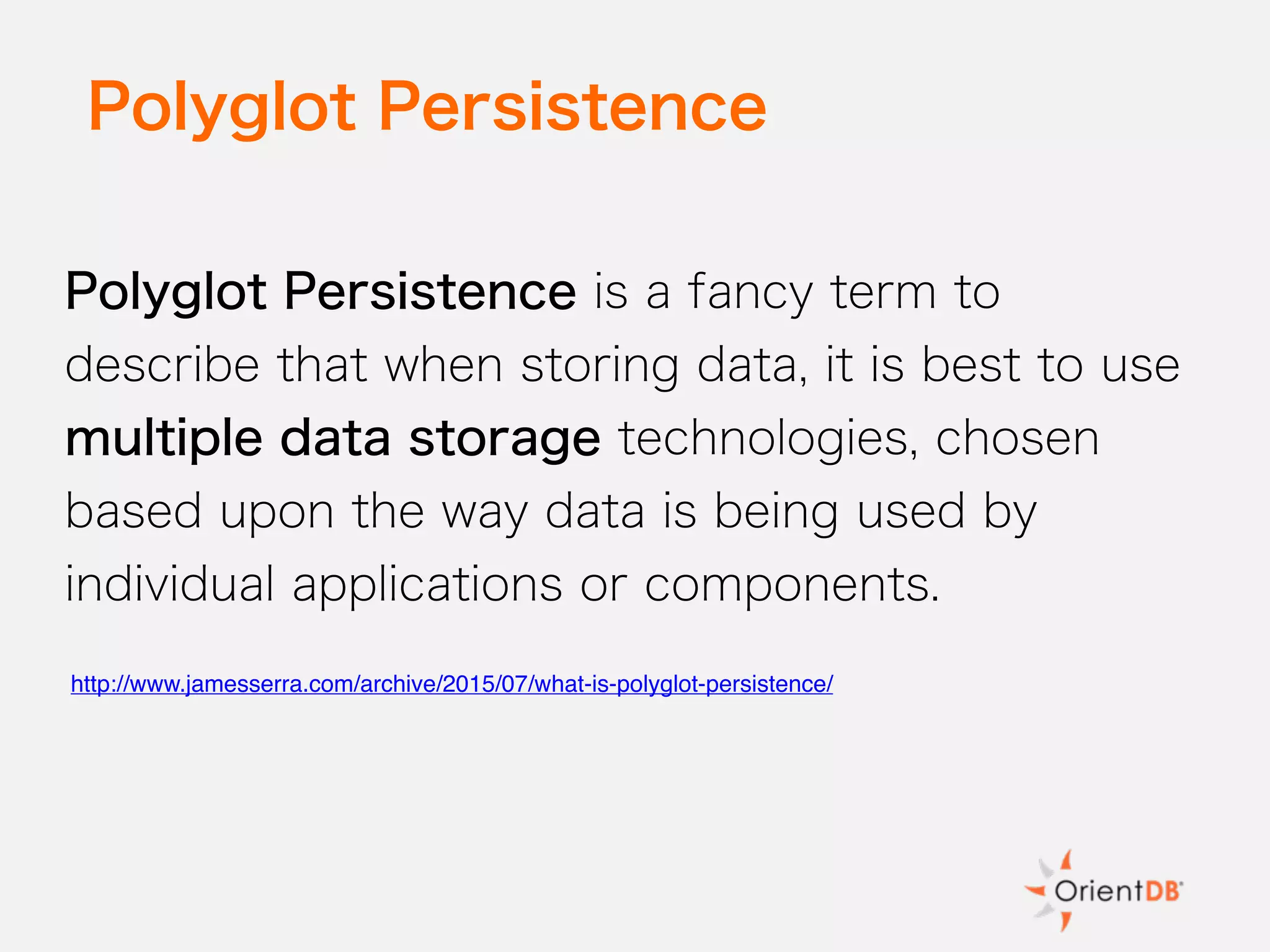 Polyglot Persistence Vs Multi Model Databases Pdf