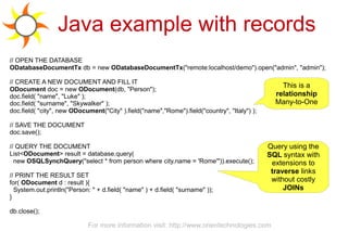 OrientDB introduction - NoSQL | PPT