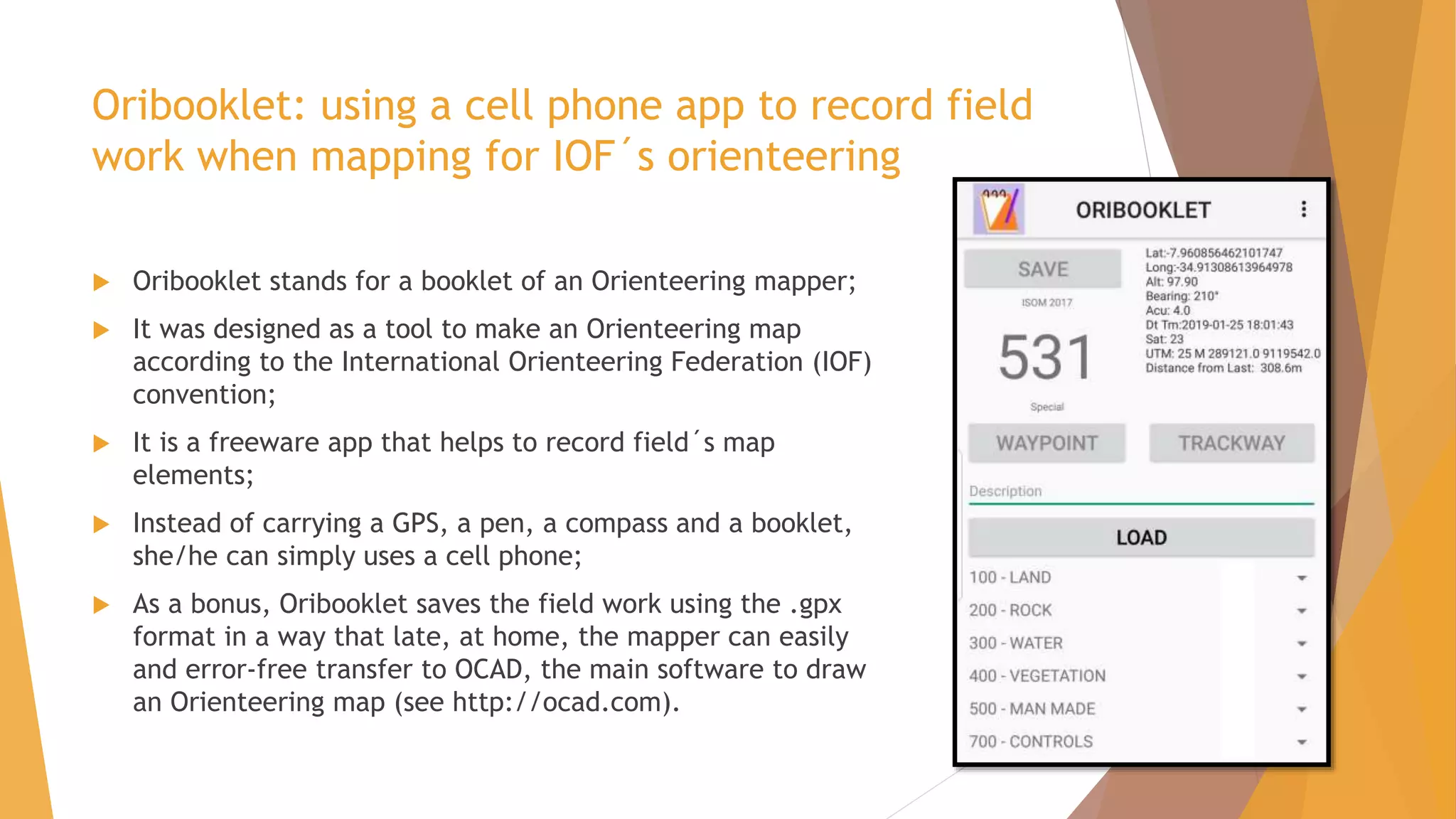 Orienteering map with a cell phone | PPTX