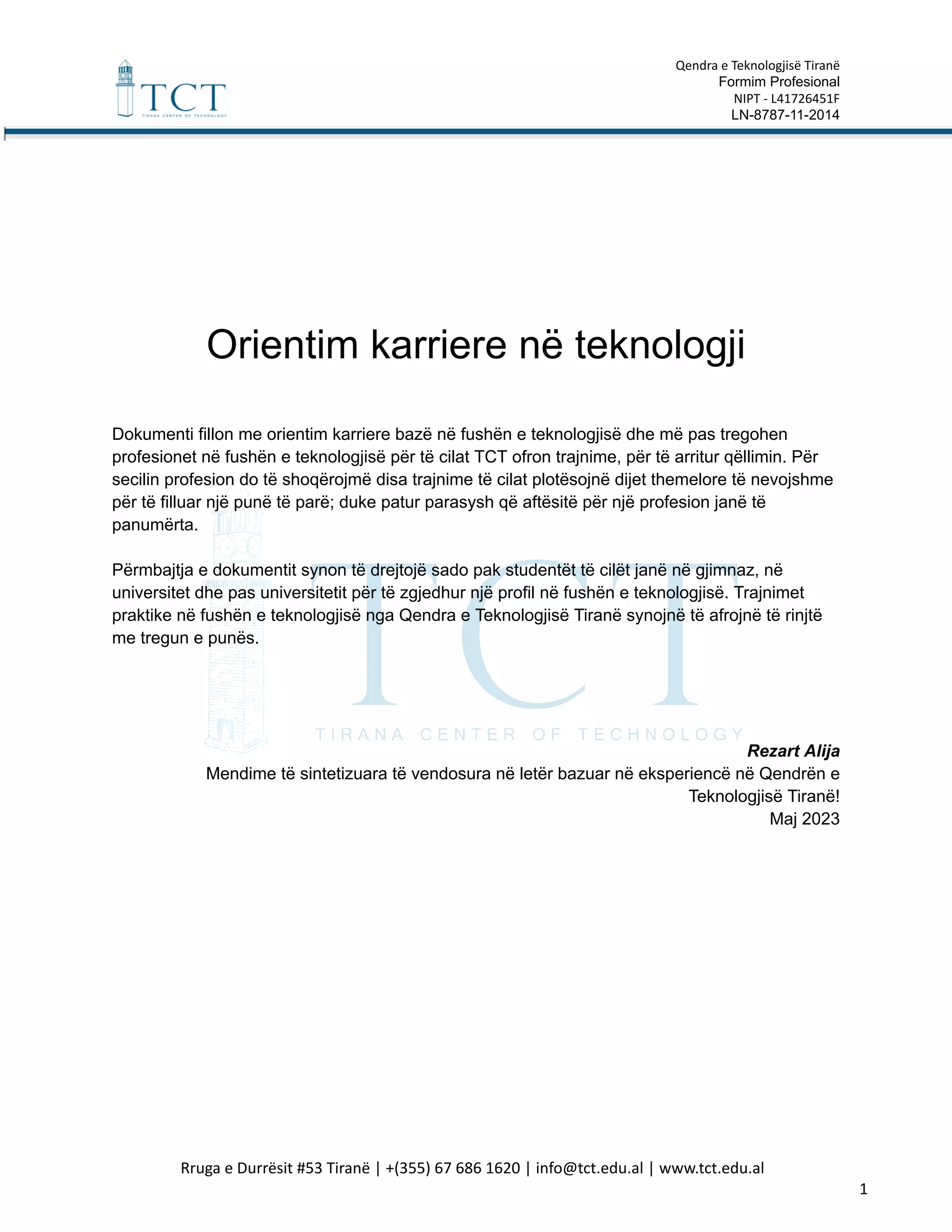 Orientim Karriere ne IT, programim, data & design | PDF