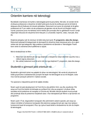 Orientim Karriere ne IT, programim, data & design | PDF