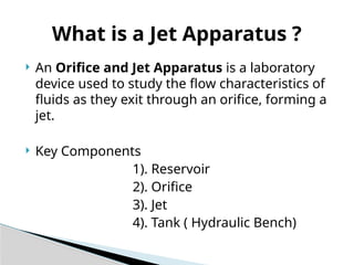 Orifice study and find CD and CV and flow of fluid | PPT