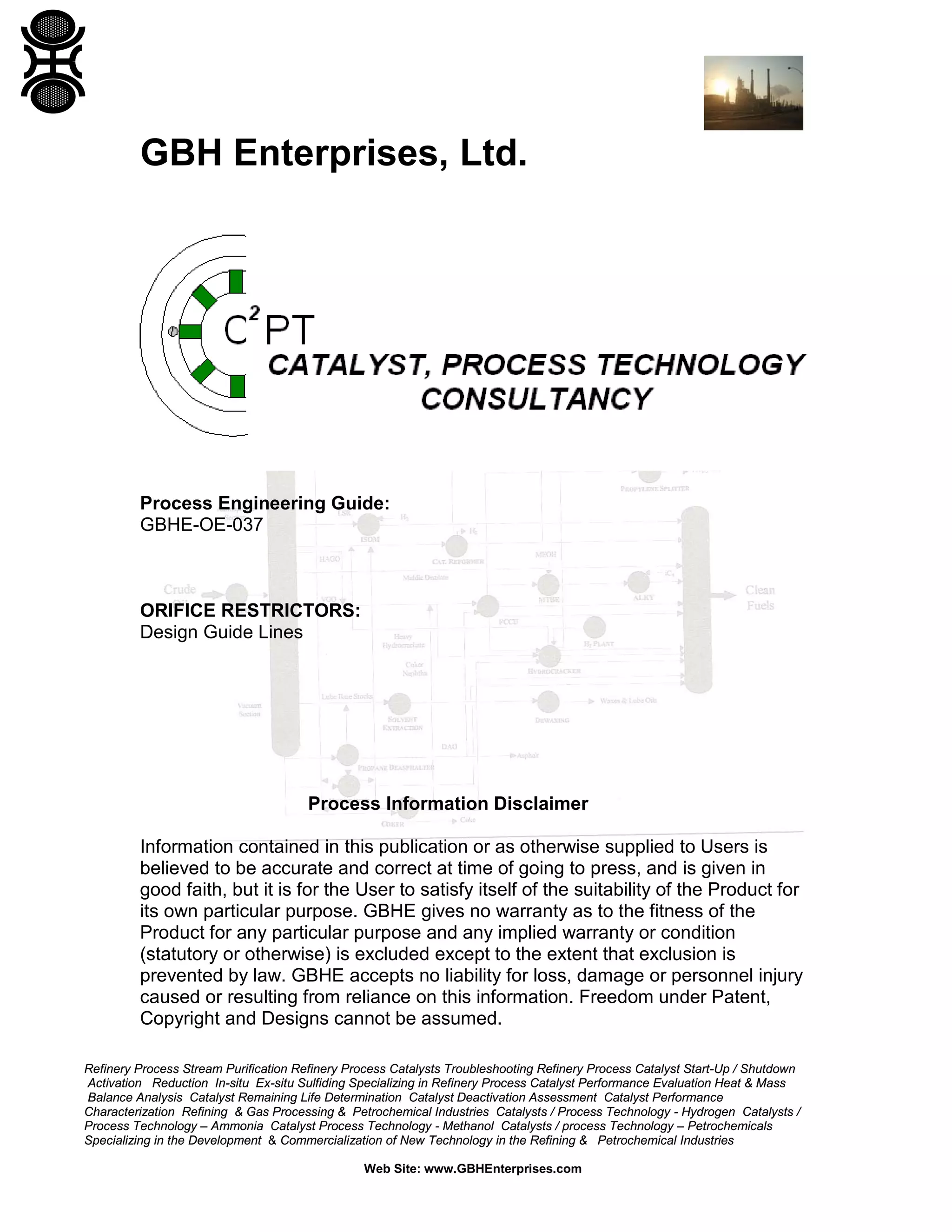 Orifice Restrictors - Design Guidelines | PDF