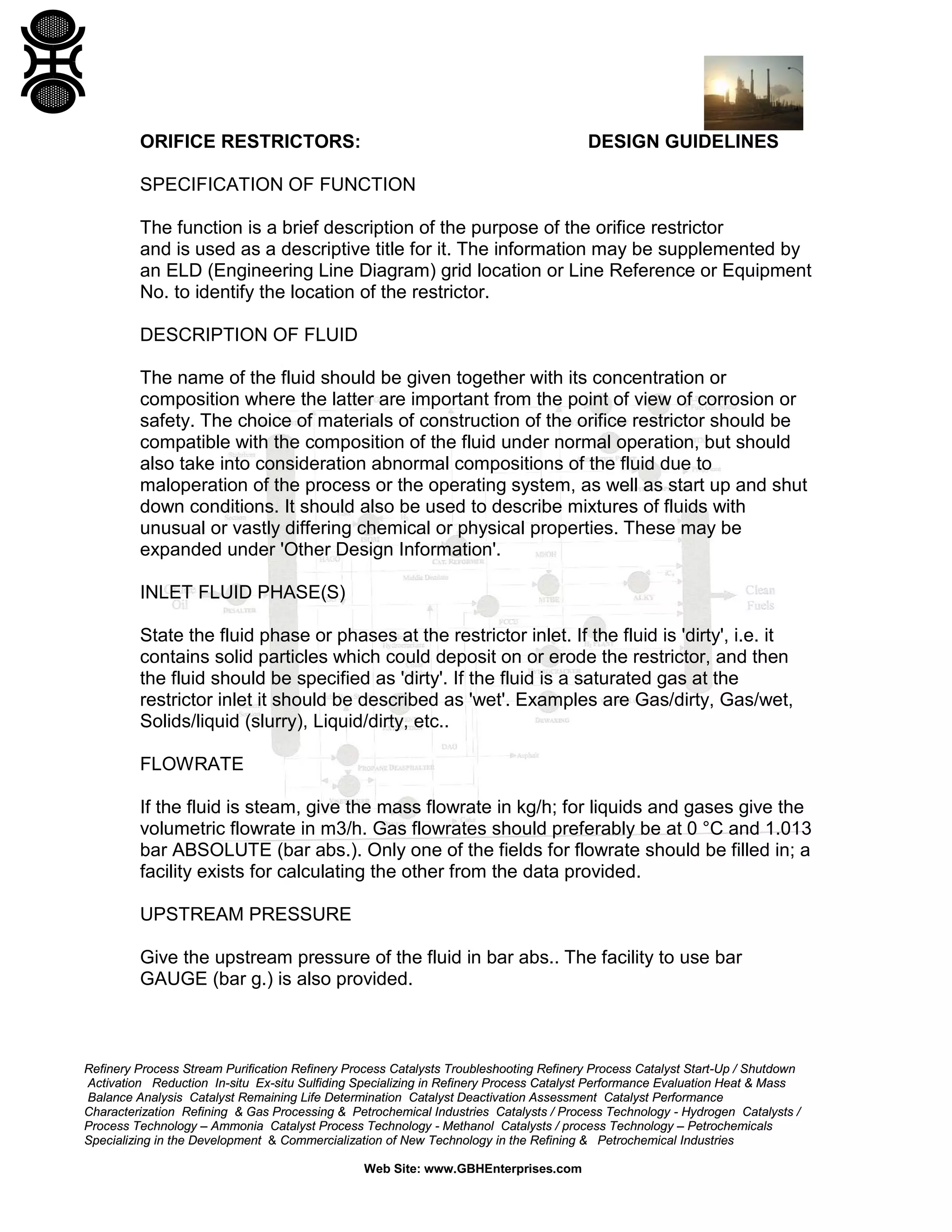 Orifice Restrictors - Design Guidelines | PDF
