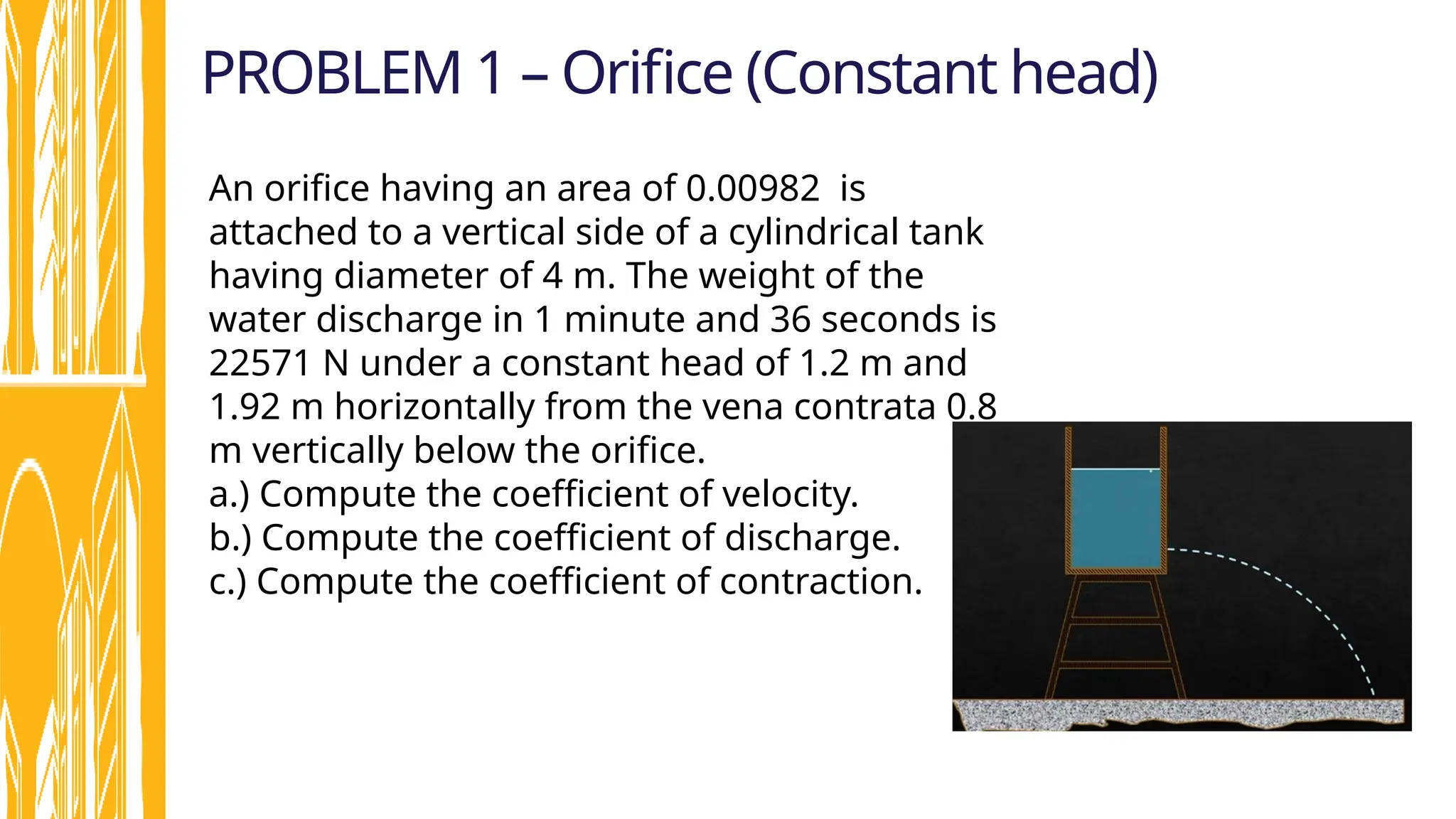 Orifice Sample Problems PowerPoint Presentation | PPTX
