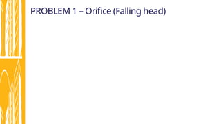 Orifice Sample Problems PowerPoint Presentation | PPTX