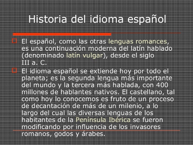 Origen del idioma español