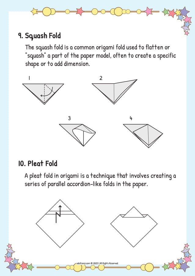 Origami Folding Symbols – Digital Printable | PDF