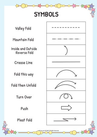 Origami Folding Symbols – Digital Printable | PDF