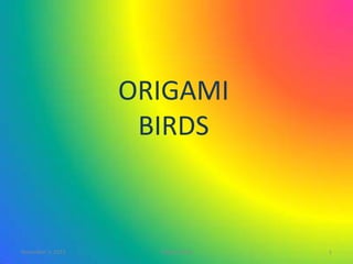 Origami birds | PPT