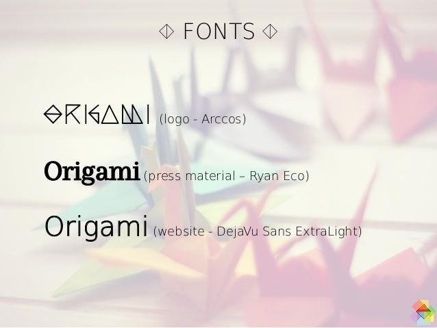 Visual identity for Origami, a fictional eco clothing store