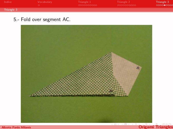 Origami triangles