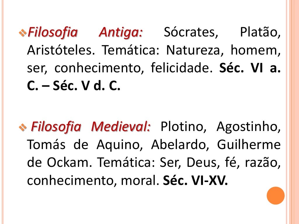 Origem e divisão da filosofia