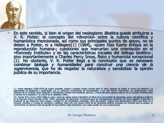 Origen de la bioetica sanatorio durango | PPT