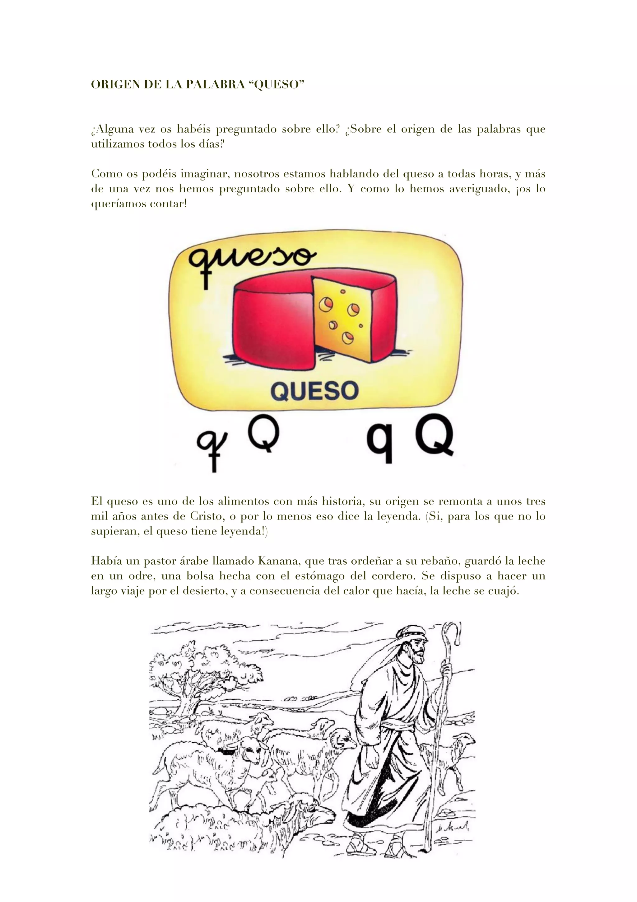 Origen de la palabra Queso | PDF