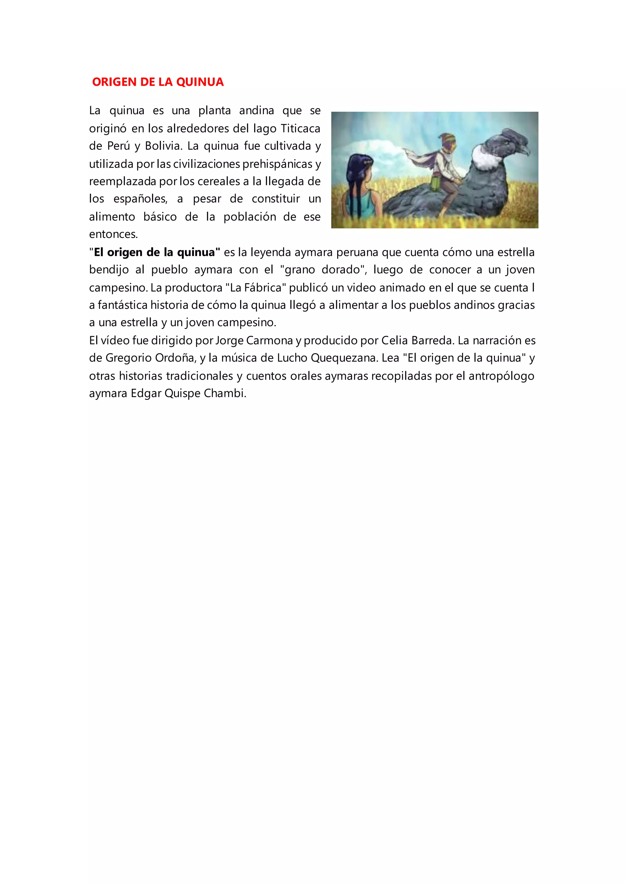 Origen de la quinua | DOCX