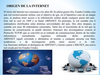 Origen del Internet | PPTX
