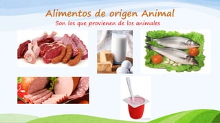 Origen de los alimentos. power point pptx | PPTX