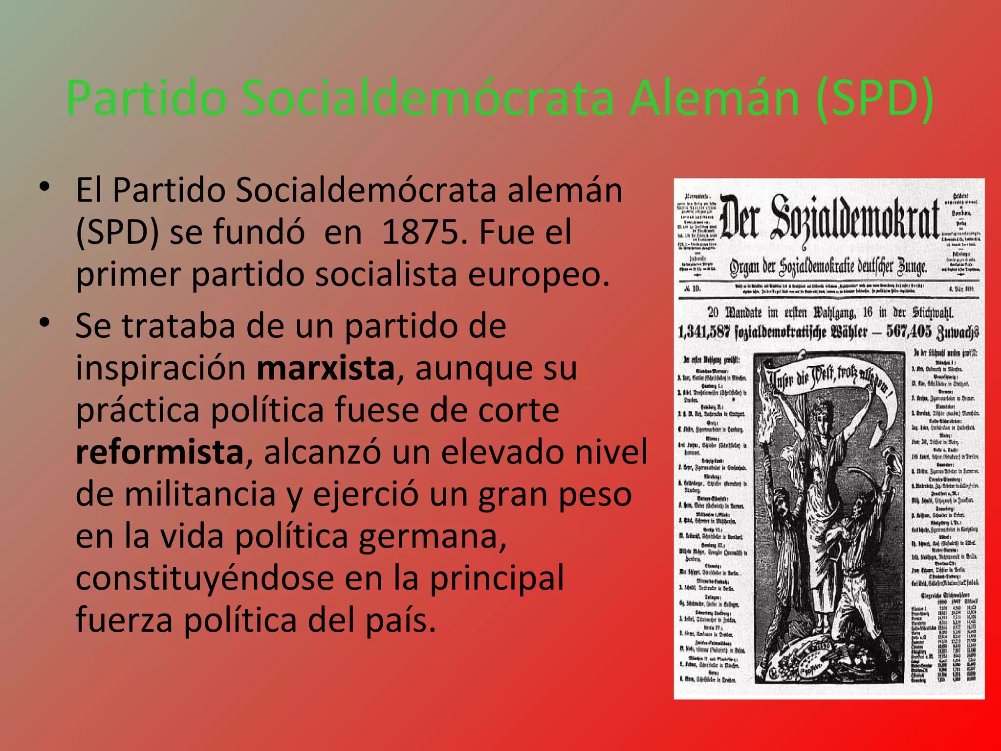 Origen de los partidos socialistas europeos | PPT