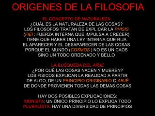 El origen de la filosofia | PPT