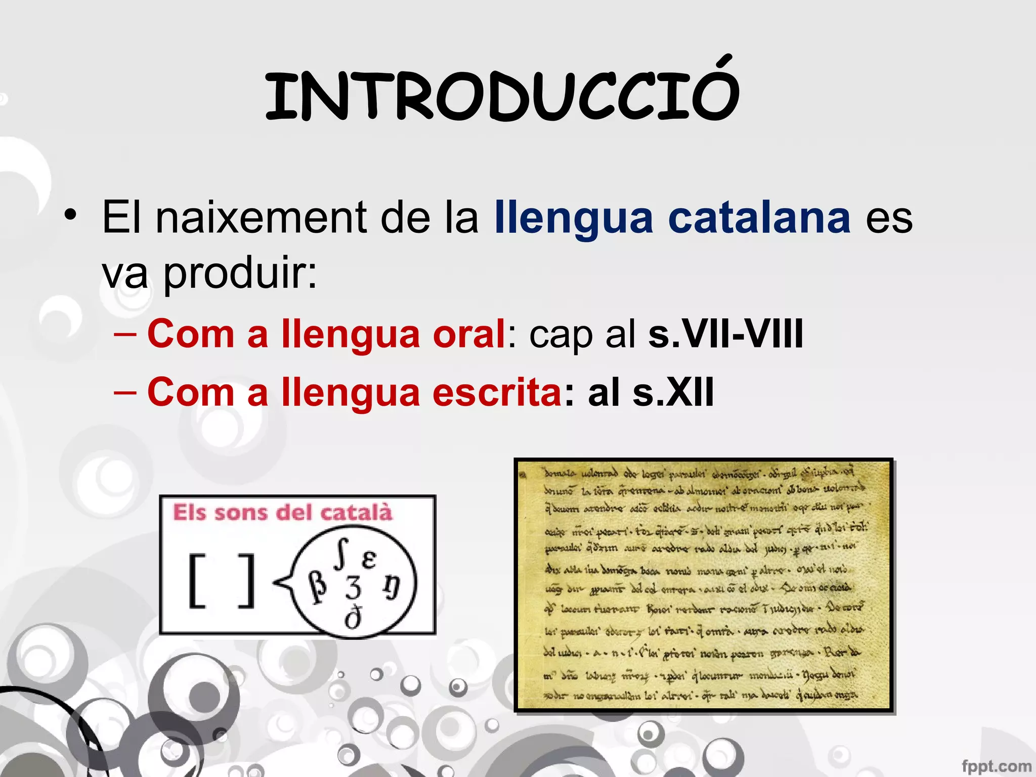 Origen llengua catalana | PPT