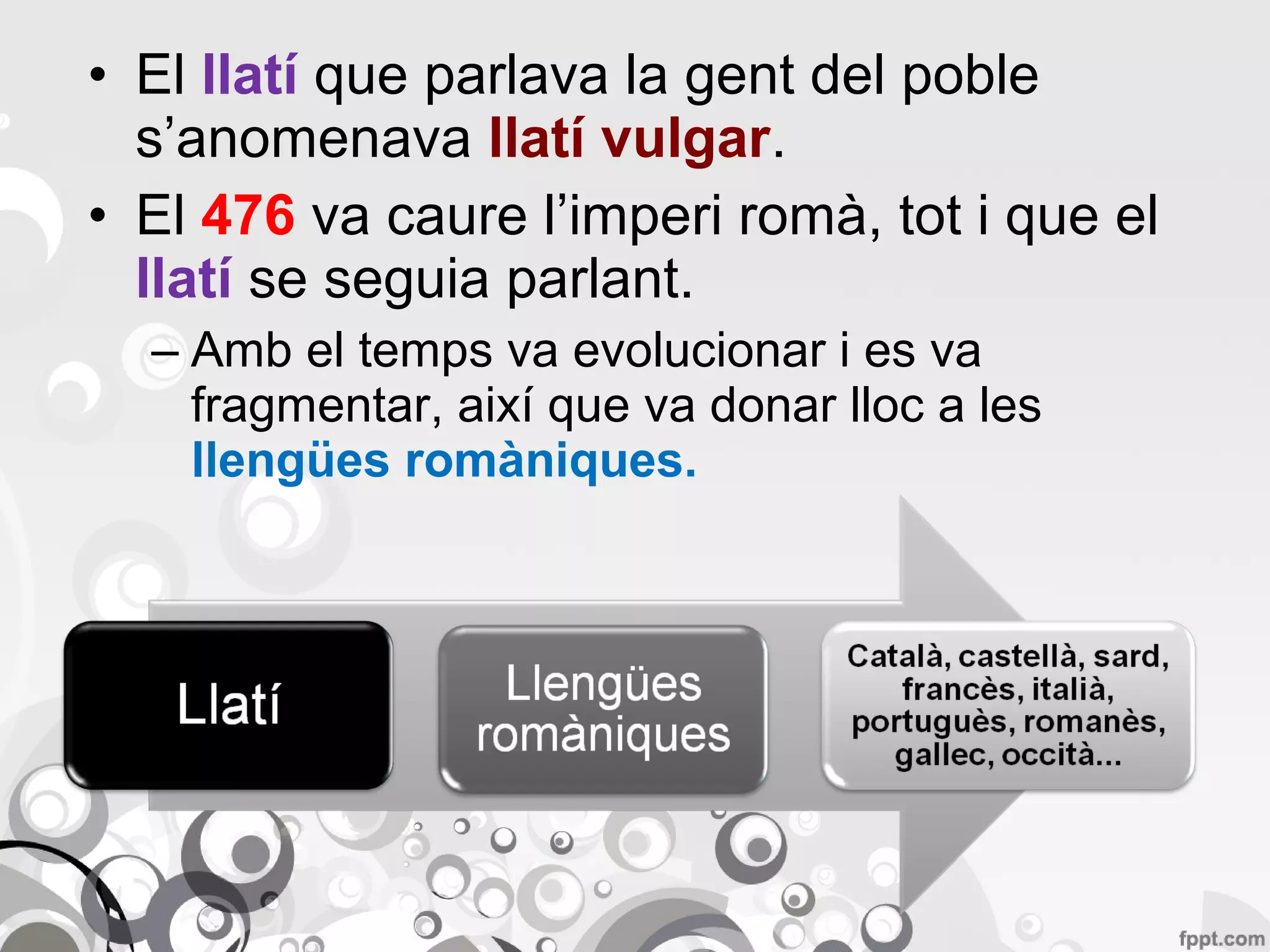 Origen llengua catalana | PPT