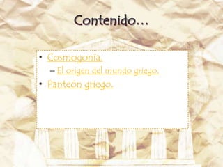 Origen mundo griego | PPTX