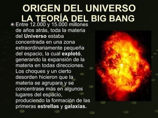 Origen y evolución_del_universo | PPS