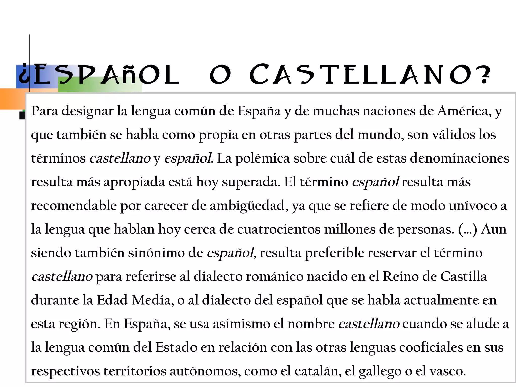 Origen y evolución del castellano | PDF