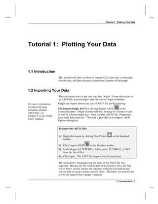 Origin6 tutorial | PDF