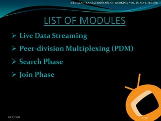 peer division multiplexing | PPTX | Computer Networking | Computing