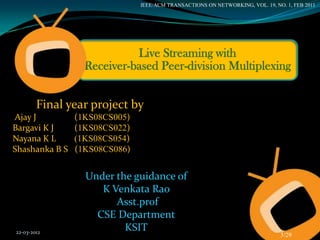 peer division multiplexing | PPTX | Computer Networking | Computing
