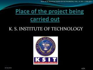 peer division multiplexing | PPTX | Computer Networking | Computing