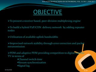 peer division multiplexing | PPTX | Computer Networking | Computing