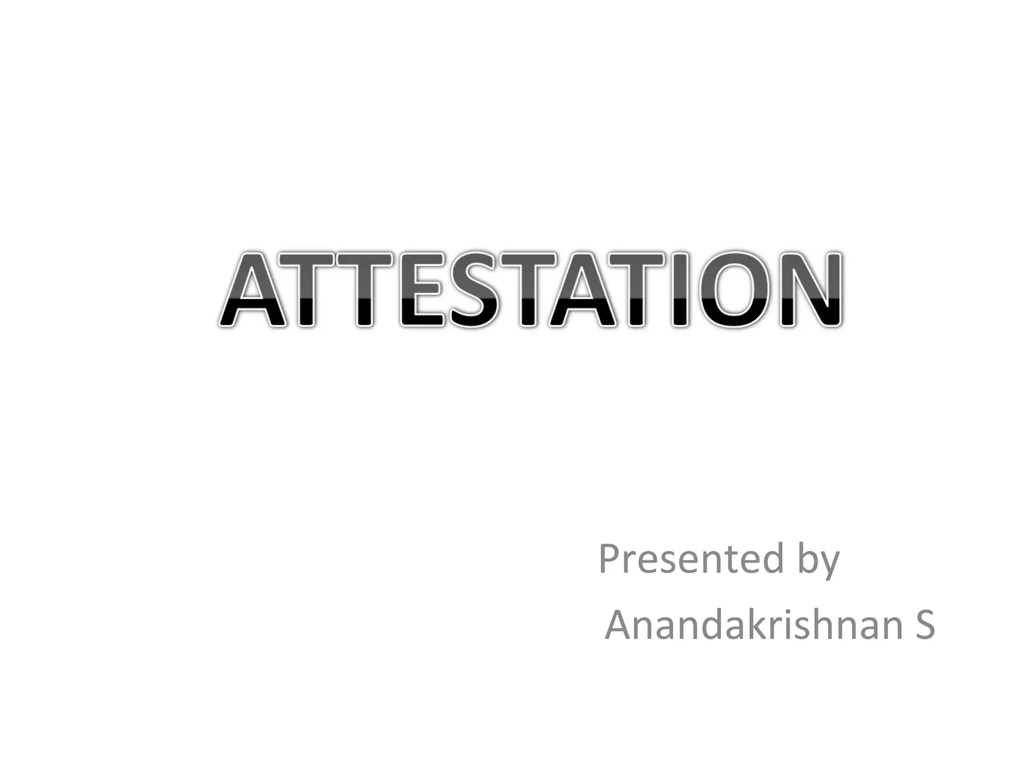 attestation | PPT