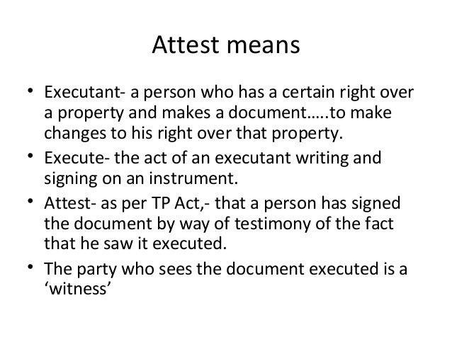Attestation Meaning