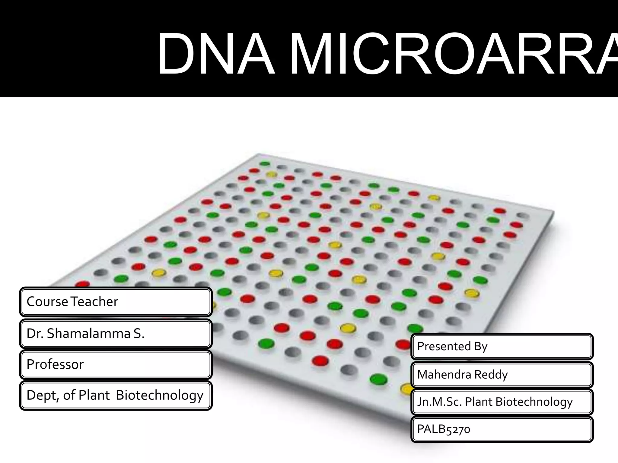 DNA microarray | PPTX