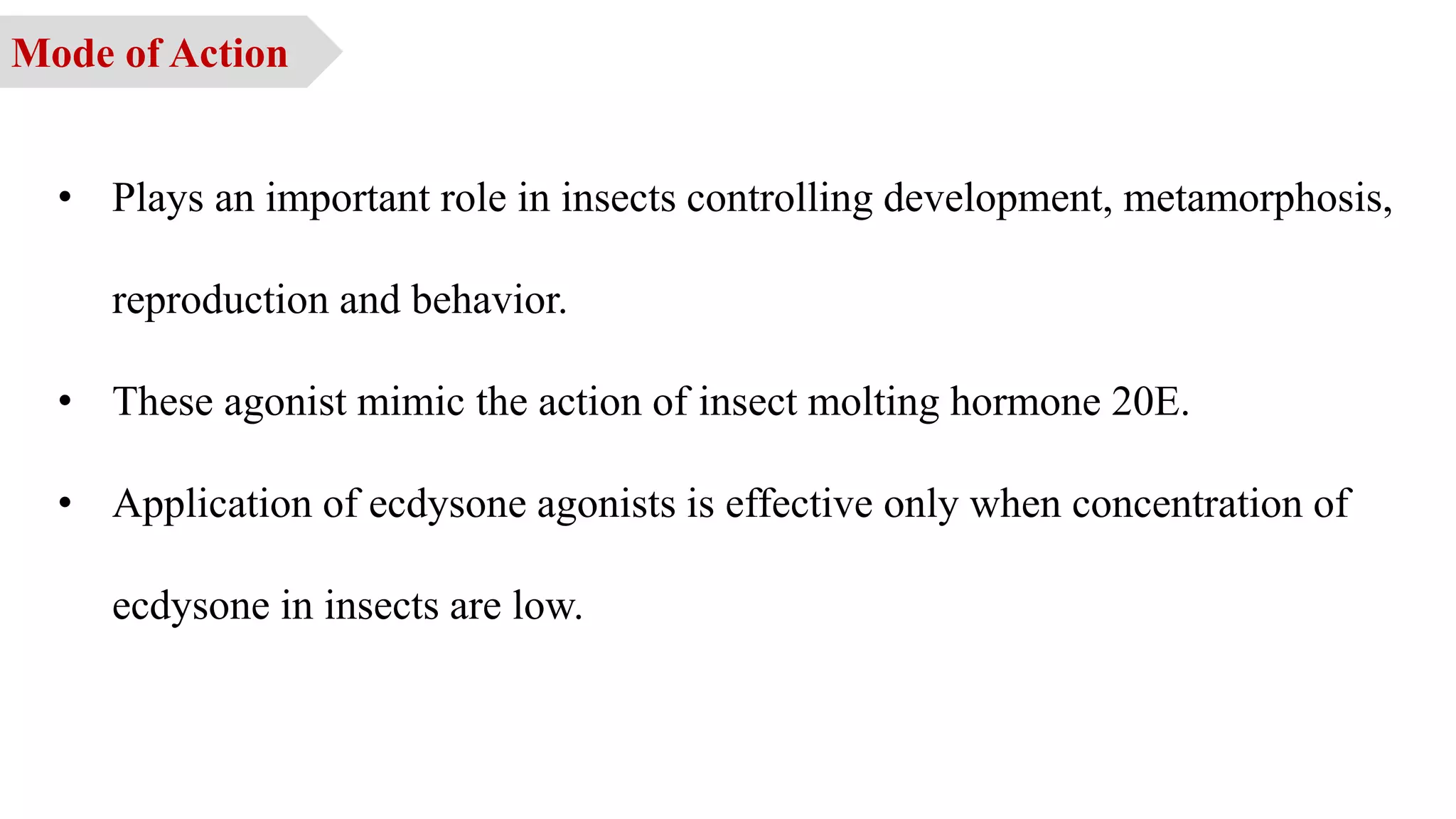 Ecdysone Receptor Agonists | PPTX