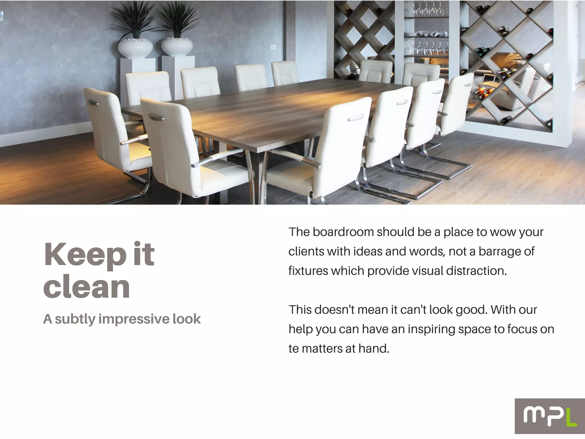Boardroom Beauty | Boardroom Design Tips | MPL Interiors | PDF